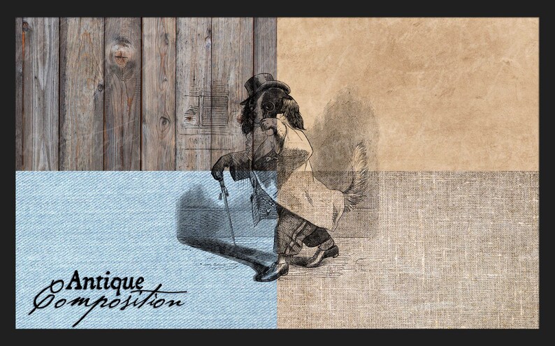 Dog Clip Art Vintage Dog Printable Dapper Dog Sublimation Antique Dog ...