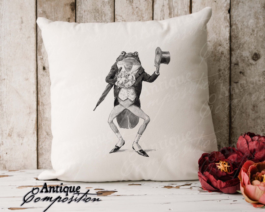 Frog Clip Art - Vintage Frog Printable - Dandy Frog Sublimation ...
