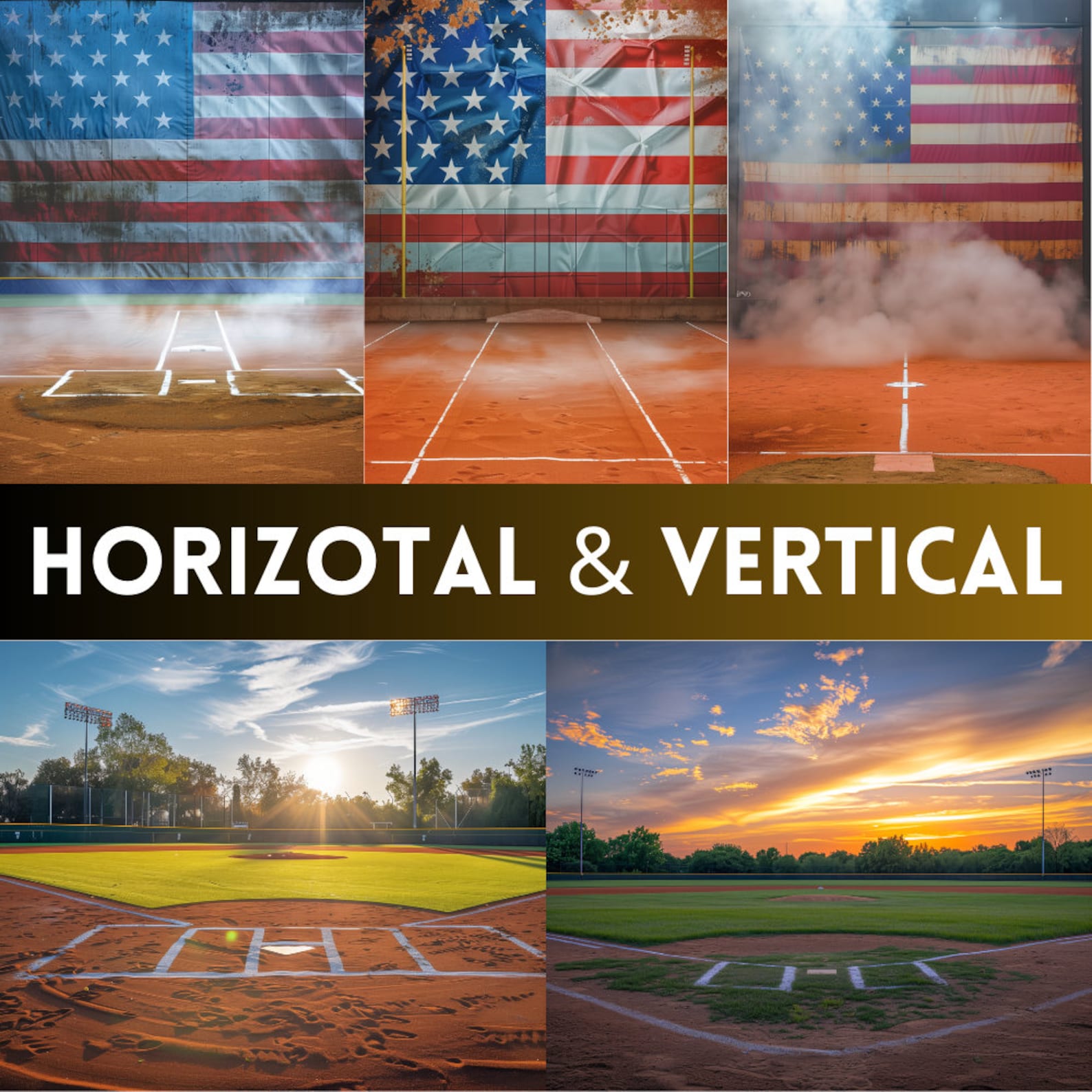 22 Softball Field Patriotic Backdrop , Softball Backdrop , Softball ...