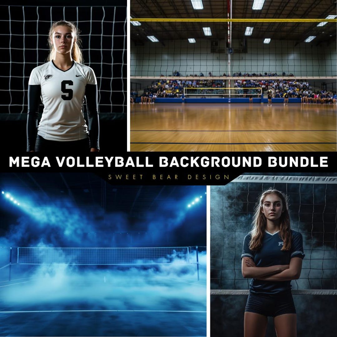127 Mega Volleyball Bundle, Volleyball Background, Volleyball Backdrop ...
