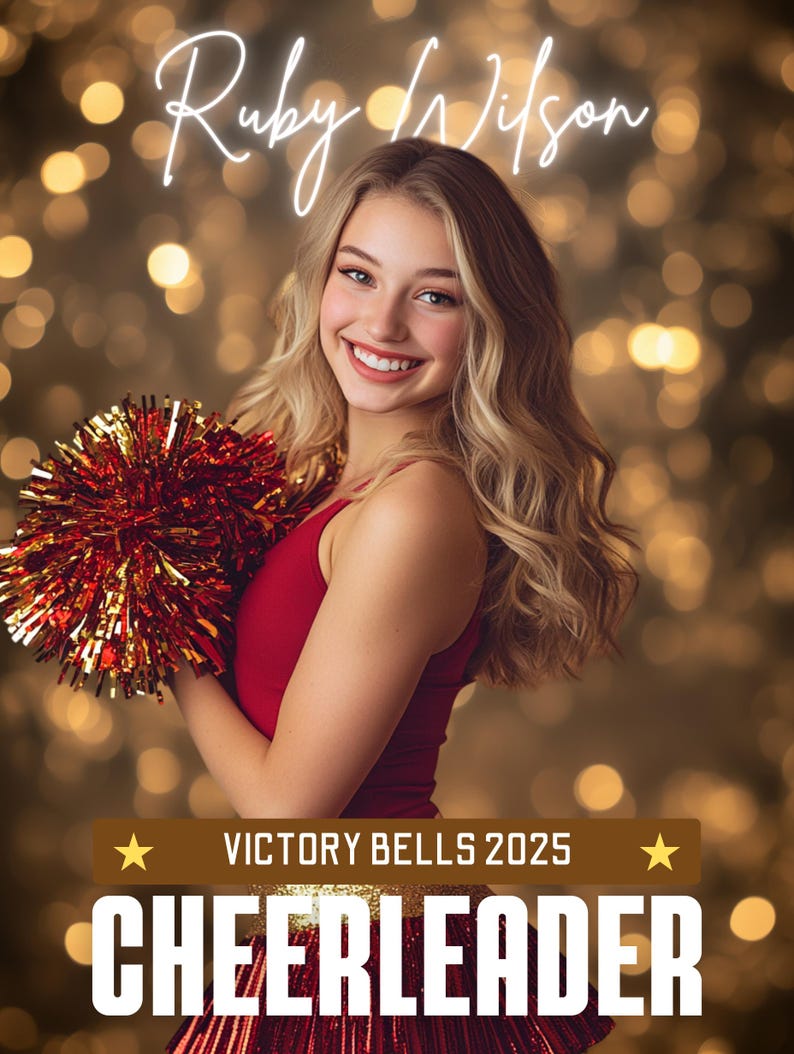 Editable Cheerleader Canva Poster, Cheer Dance Poster, Cheer Background ...