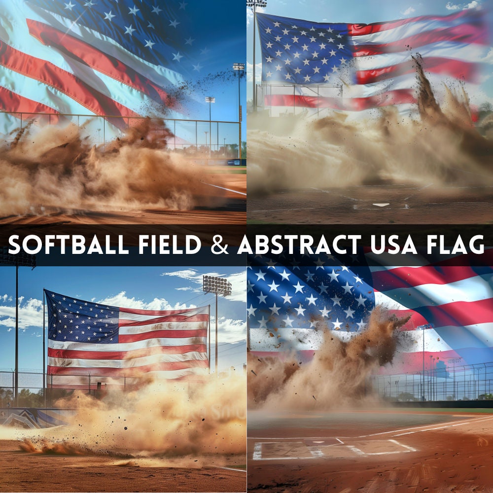 24 Patriotic Softball Field Backdrops , Softball Backgrounds , Softball ...