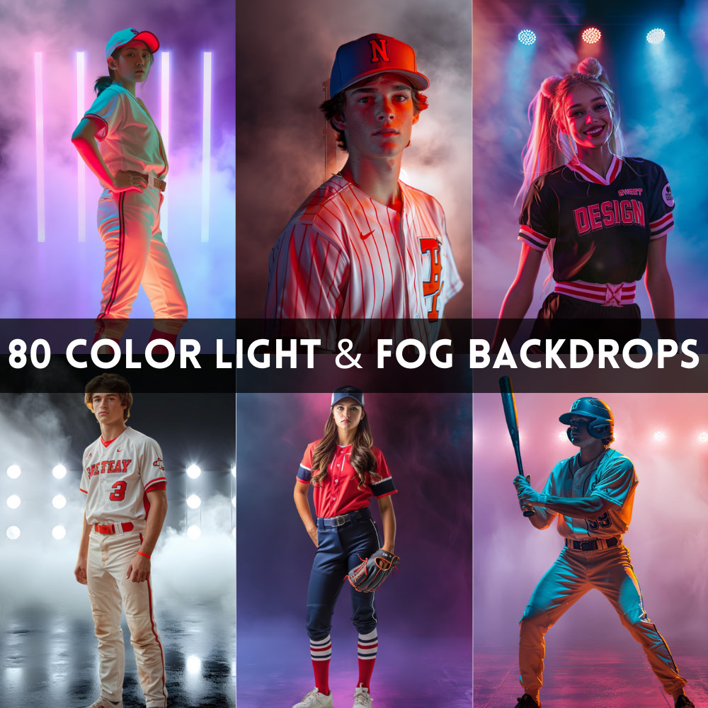 80 Color Light & Fog Sport Backdrops , Baseball Background , Baseball ...