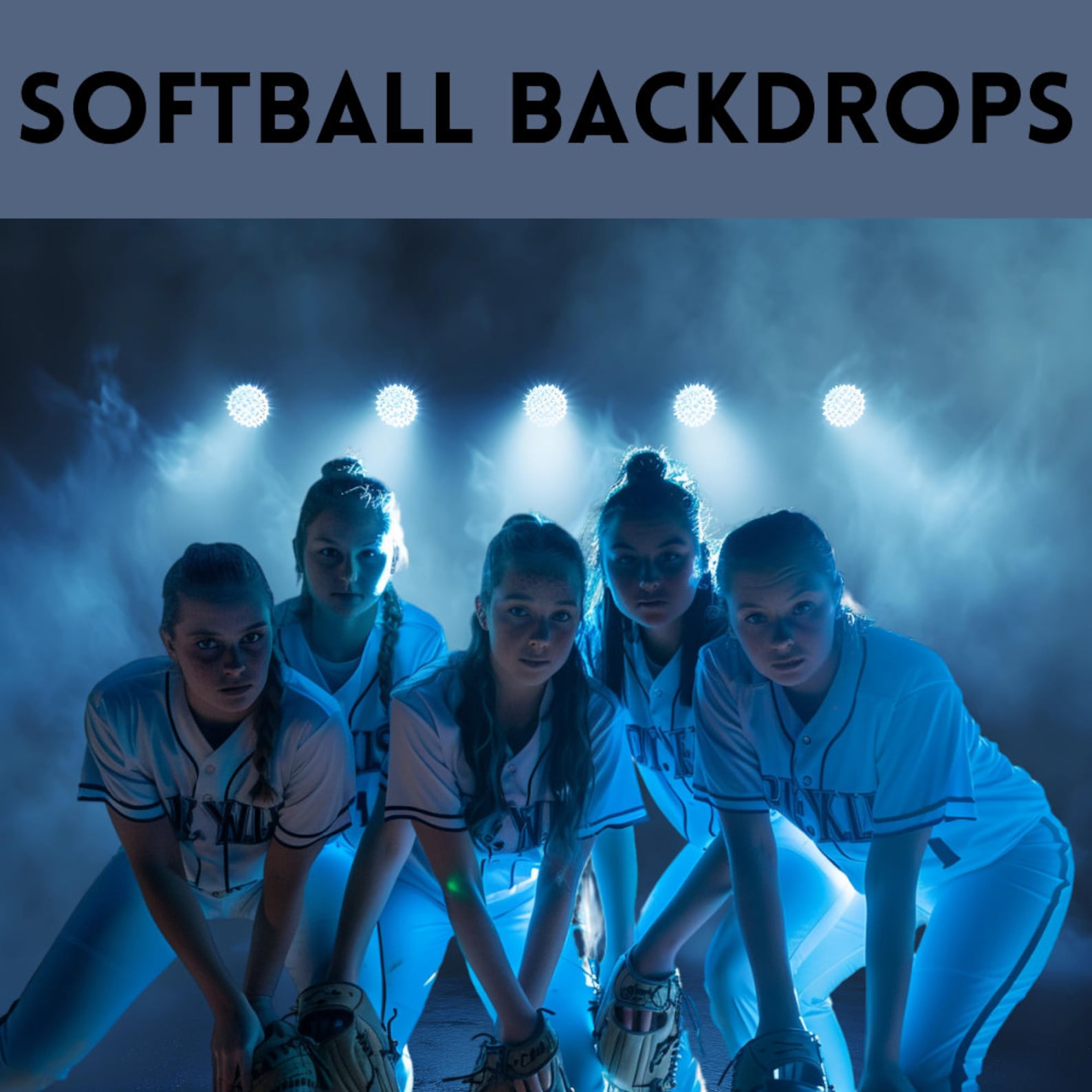 80 Softball Backdrops , Blue Light Fog Softball Backgrounds , Baseball ...