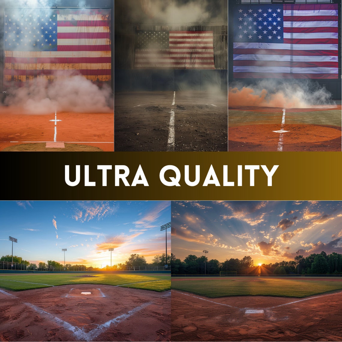 22 Softball Field Patriotic Backdrop , Softball Backdrop , Softball ...