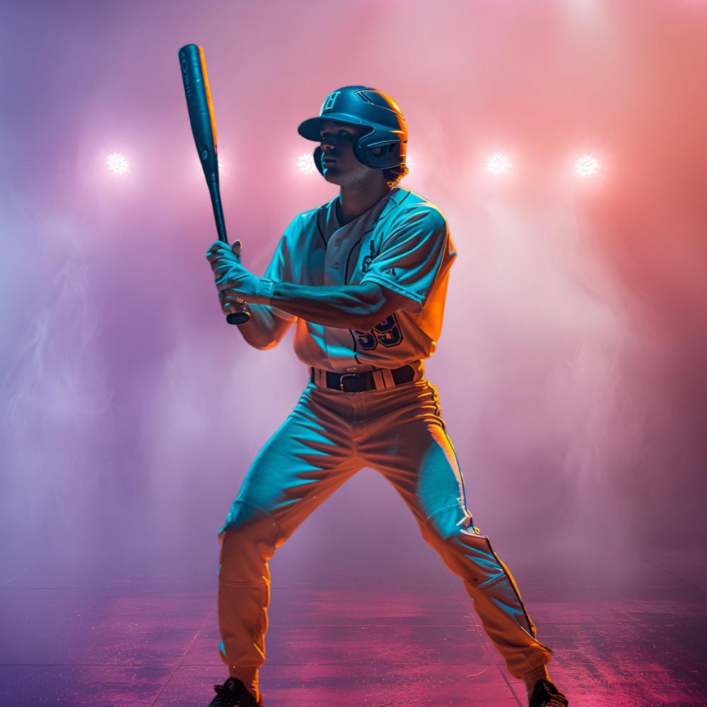 80 Color Light & Fog Sport Backdrops , Baseball Background , Baseball ...