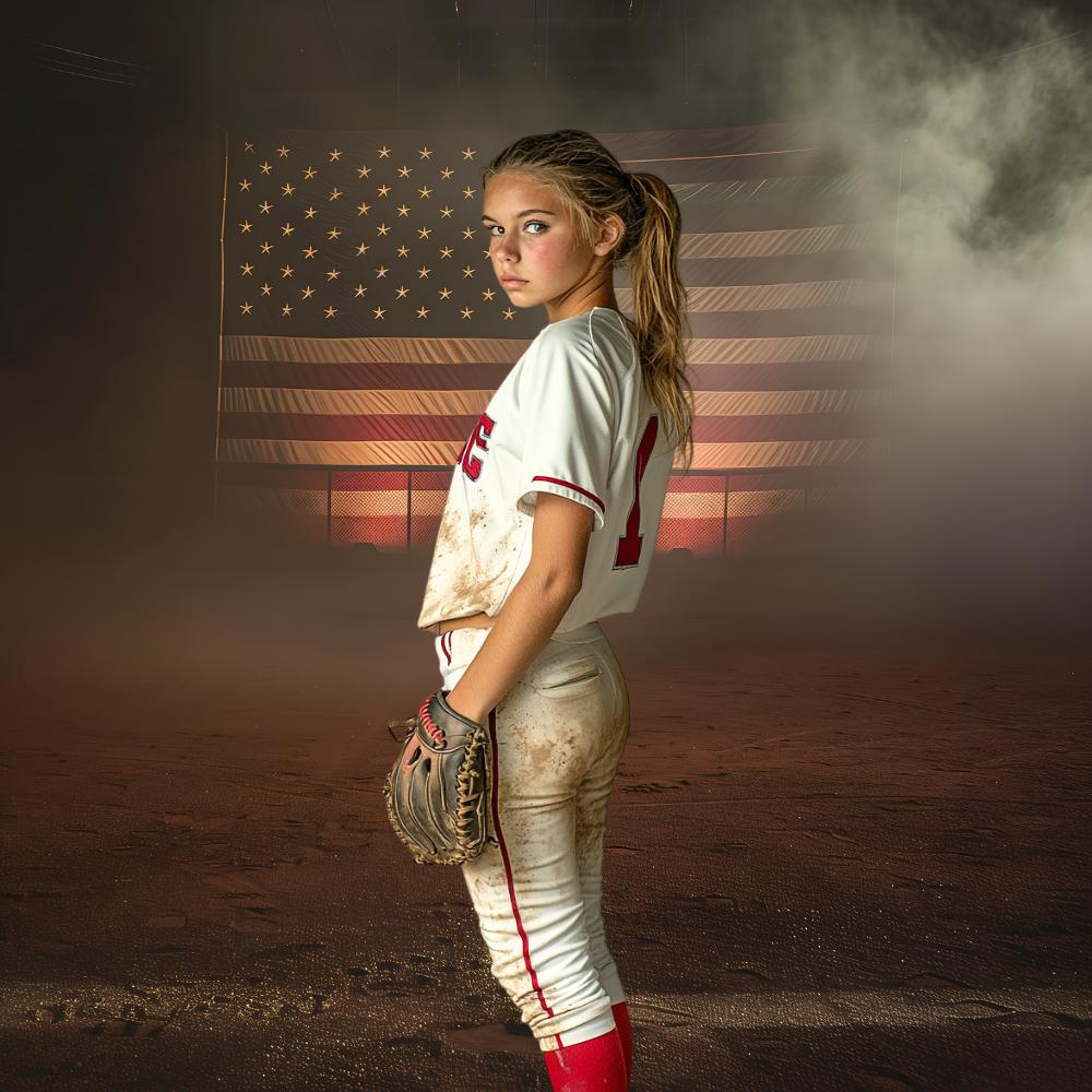 22 Softball Field Patriotic Backdrop , Softball Backdrop , Softball ...