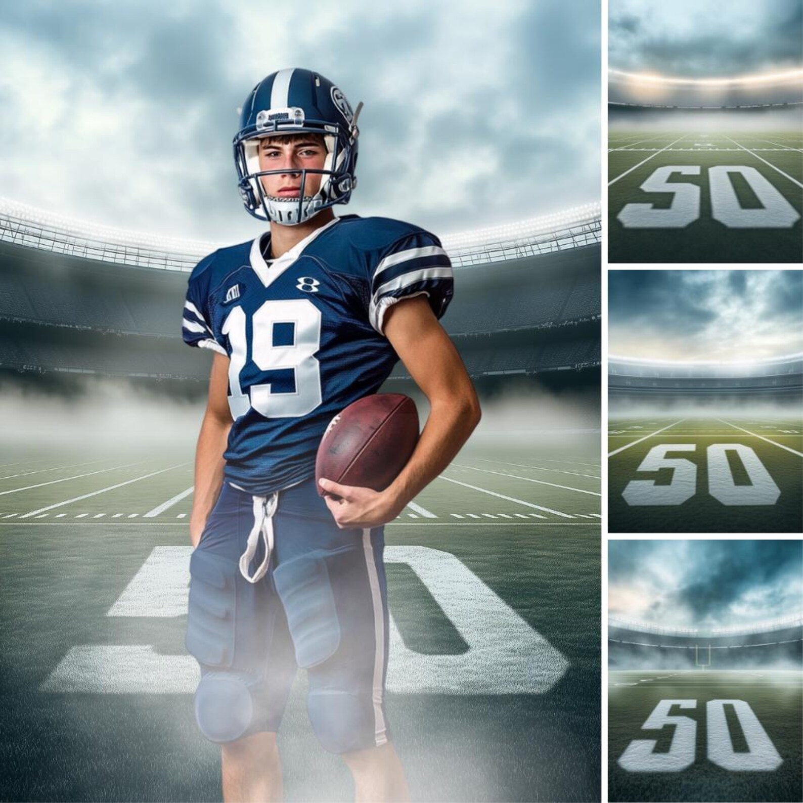 24 Football 50-yard Line Backgrounds, Football Backdrops, Football ...