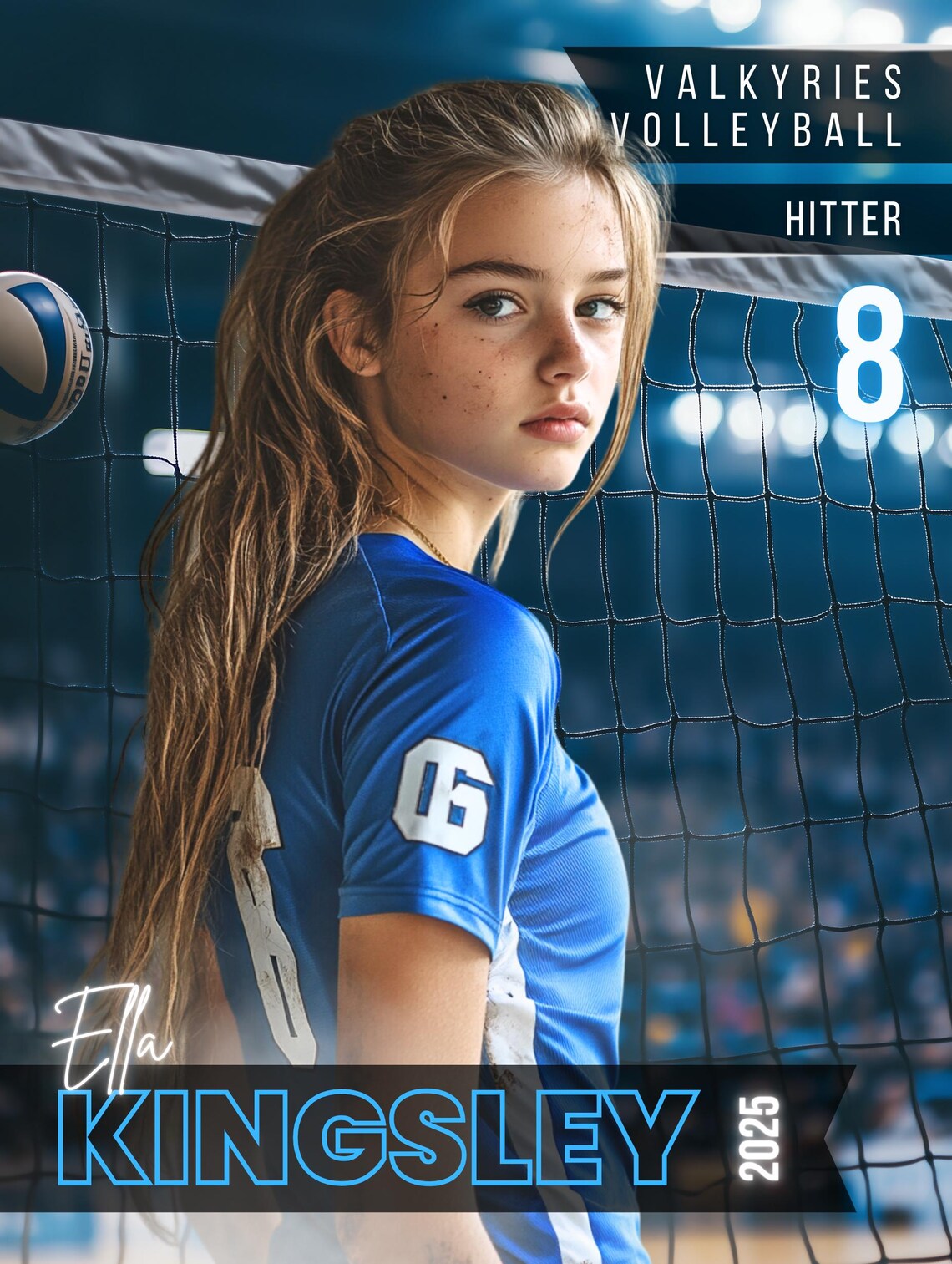 Editable Volleyball Canva Poster, Volleyball Background, Canva Poster ...