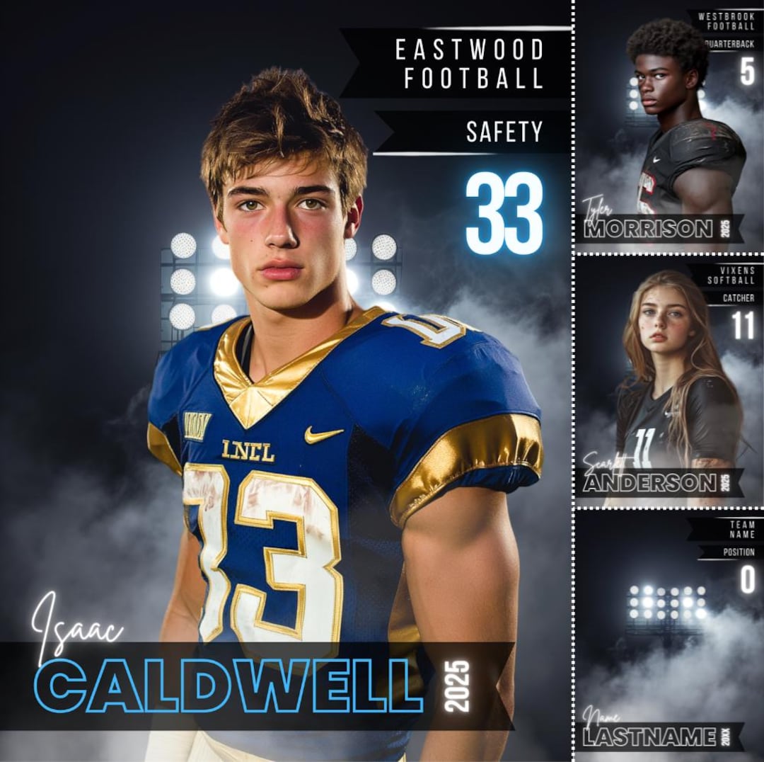 Editable Sports Canva Poster, Canva Poster, Football Background ...