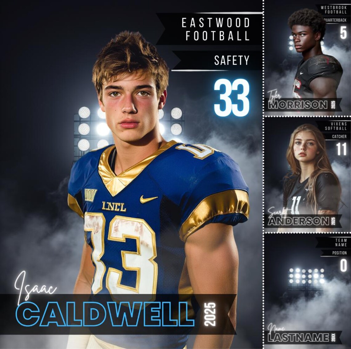 Editable Sports Canva Poster, Canva Poster, Football Background ...