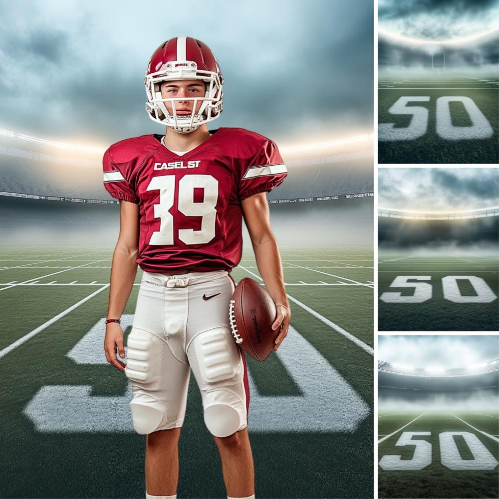 24 Football 50-yard Line Backgrounds, Football Backdrops, Football ...