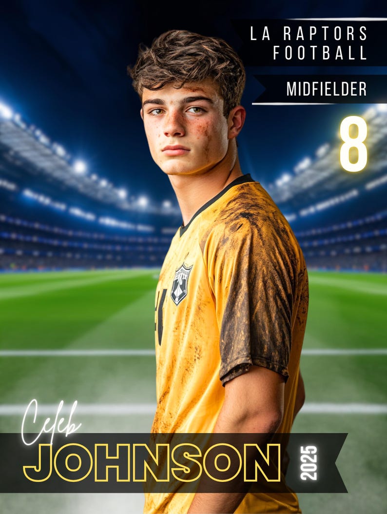 Editable Soccer Poster Canva Template, Soccer Backdrops, Soccer ...