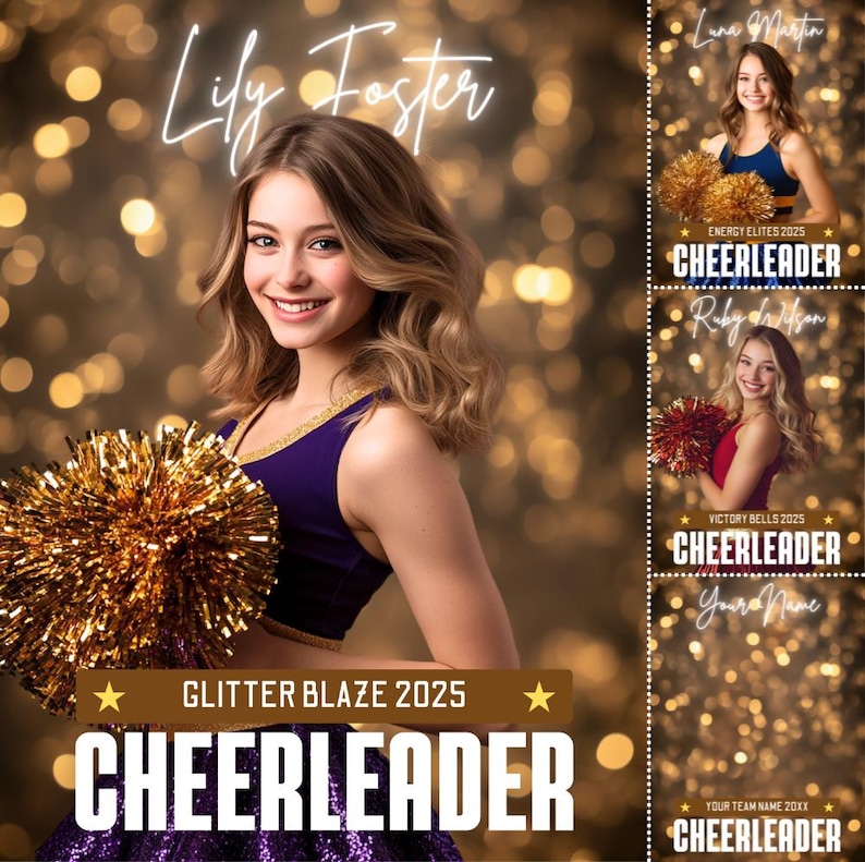 Editable Cheerleader Canva Poster, Cheer Dance Poster, Cheer Background ...