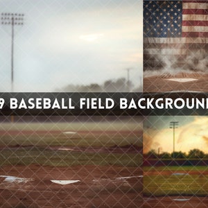 19 Baseball Digital Backdrop, Baseball Field Background, Baseball ...