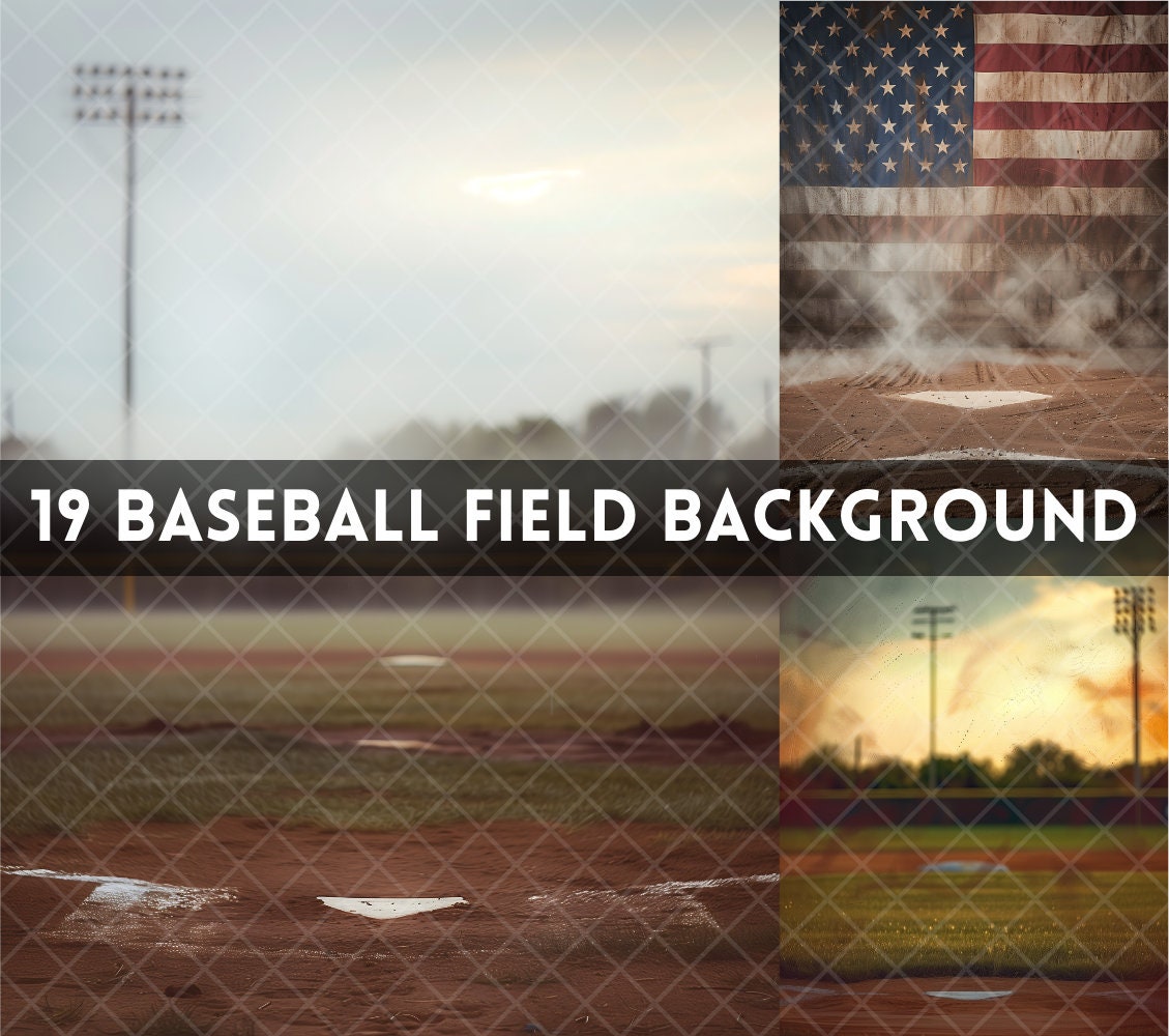 19 Baseball Digital Backdrop, Baseball Field Background, Baseball ...