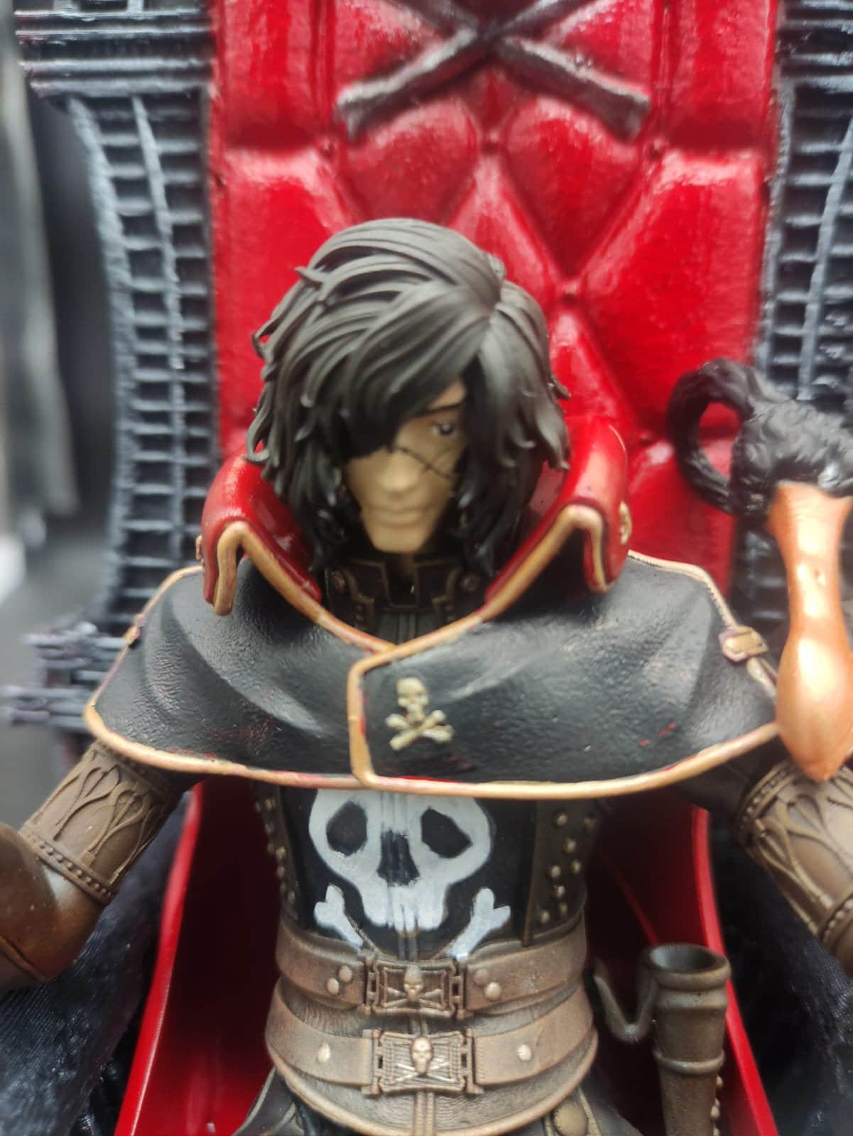 Captain Harlock Action Figure Statue With Galaxy Space Throne - Etsy