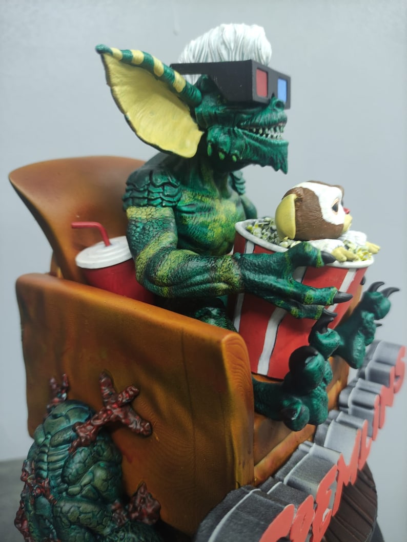 3D Gremlins Figure Statue at the Cinema, Mogwai, Cult Film Collectible ...