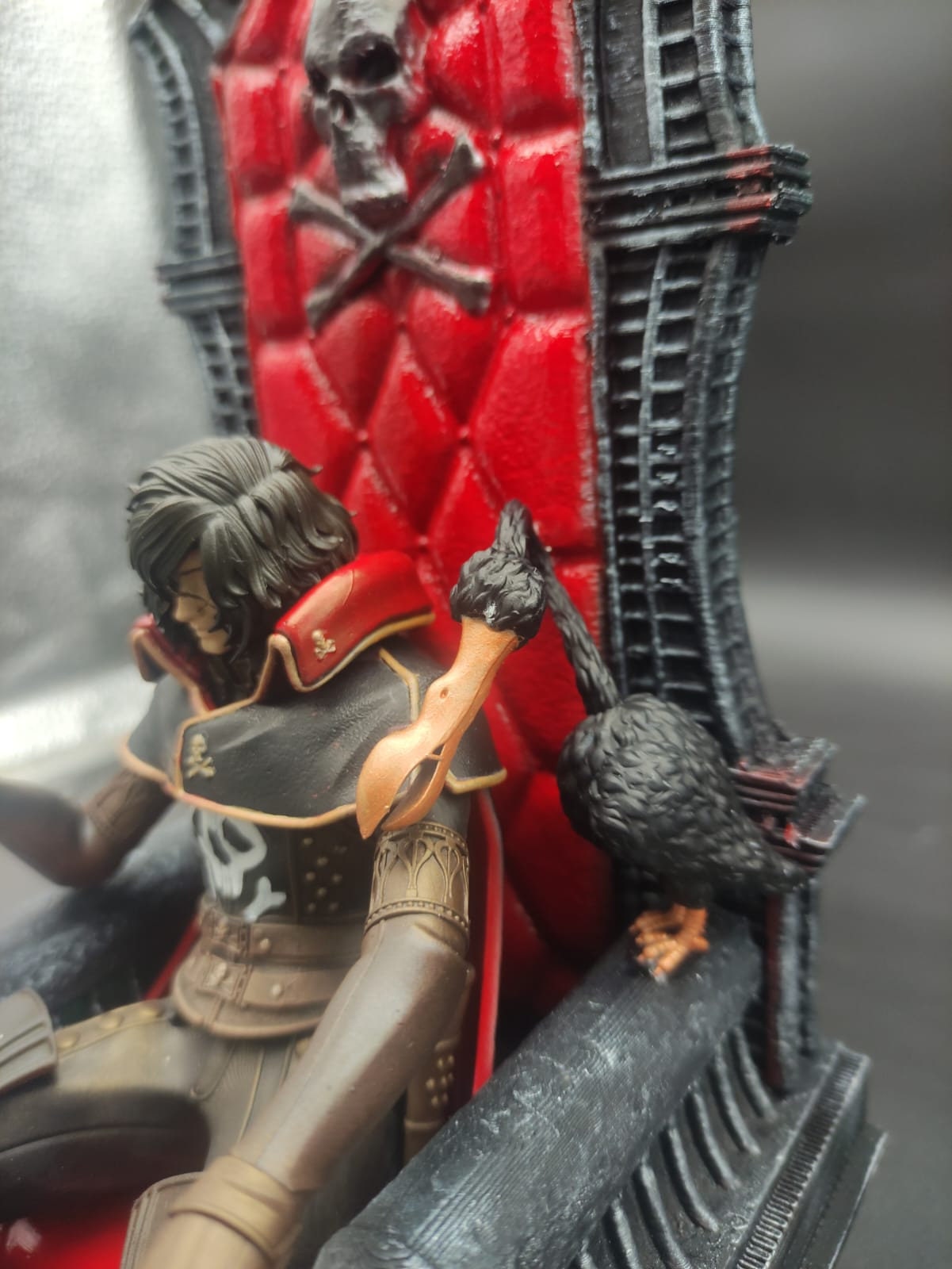 Captain Harlock Action Figure Statue With Galaxy Space Throne - Etsy