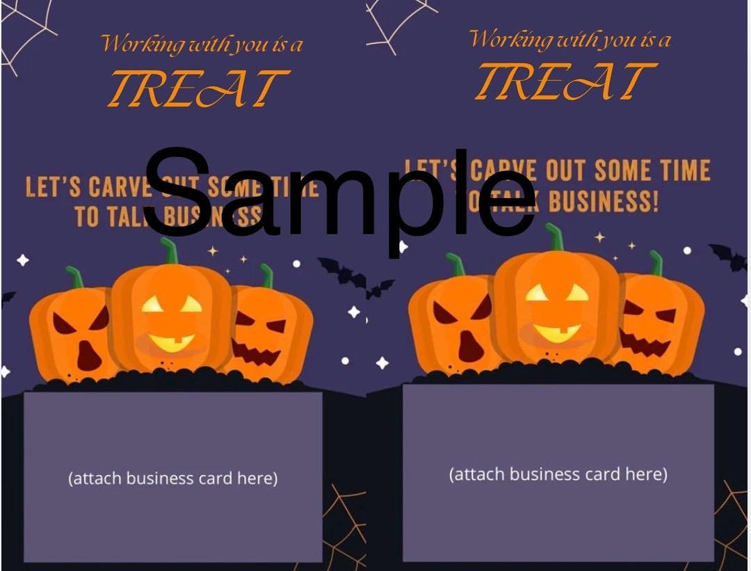 Halloween Business Card Handout - Etsy