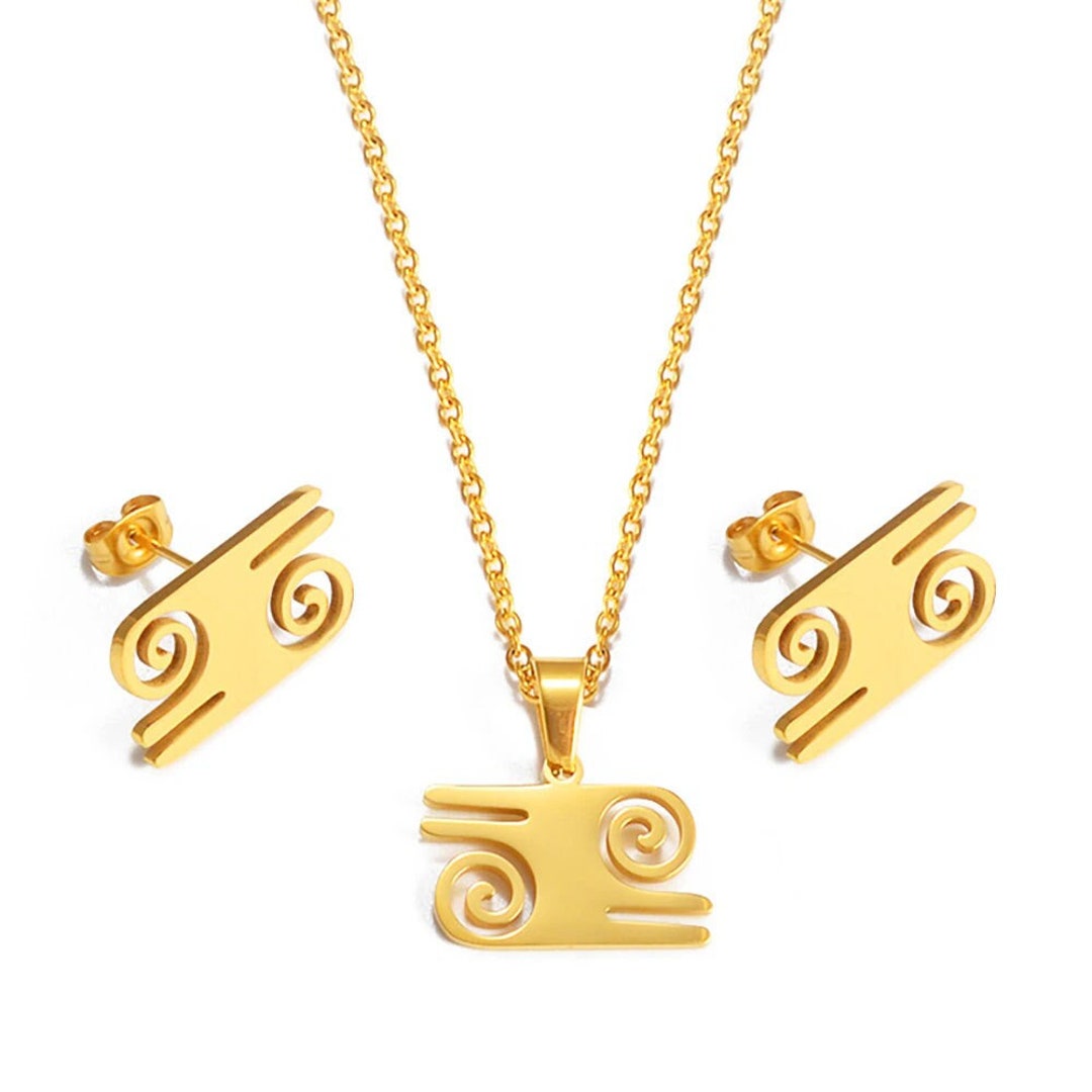 Gyawu Atiko Necklace and Earrings Set - Etsy UK