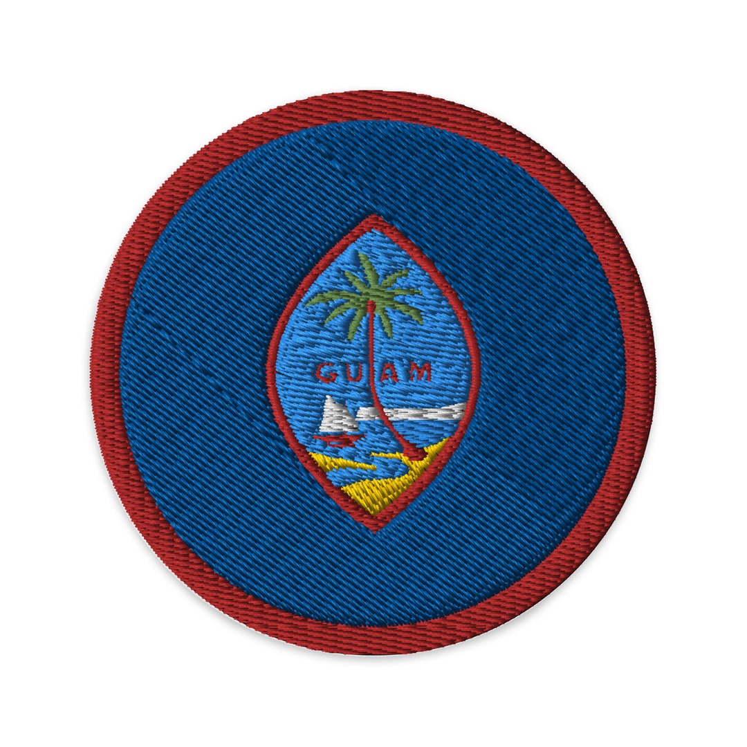 Guam Flag Patch Embroidered Iron-on or Sew-on DIY Applique for Vest, Backpack, Clothing Badge ...