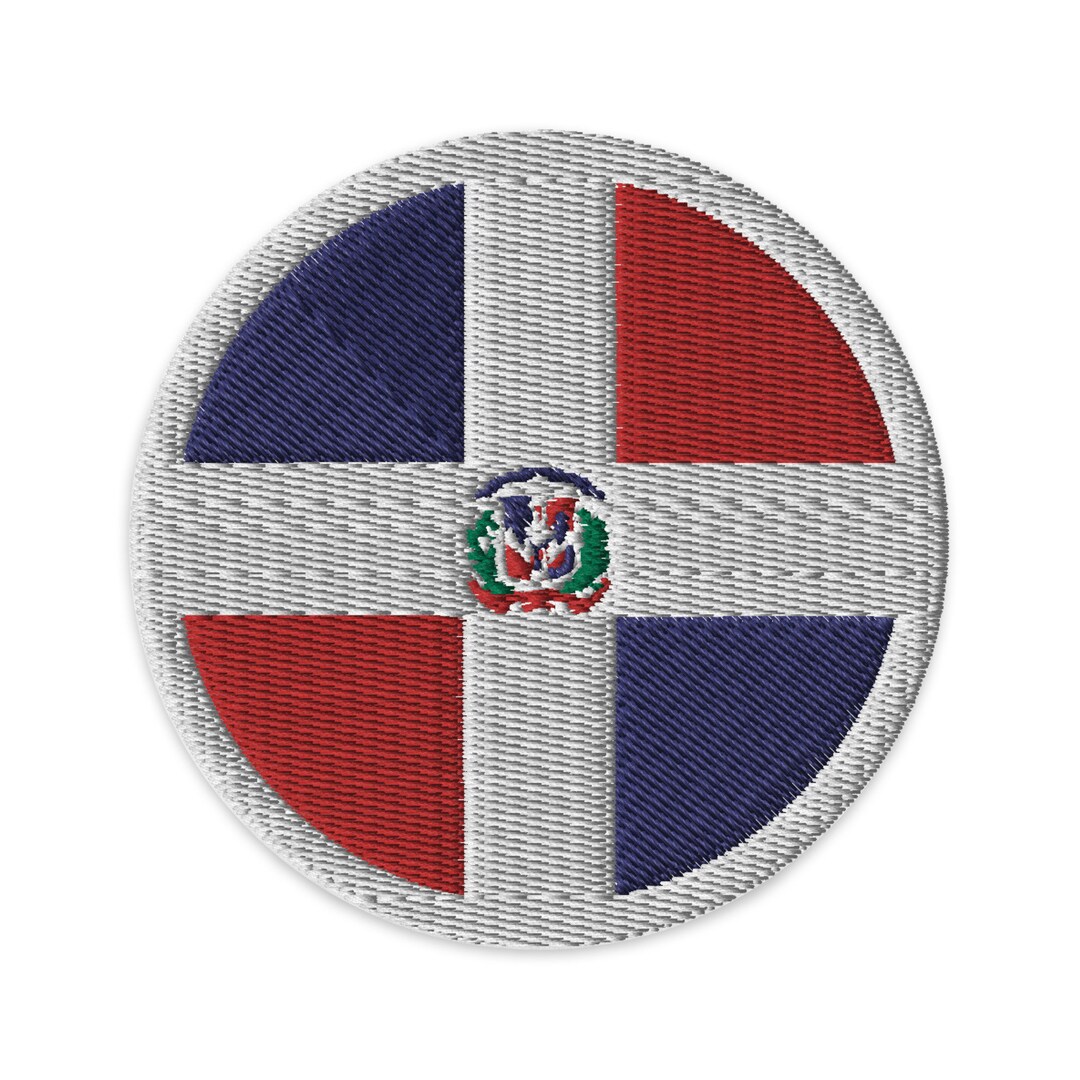 Dominican Republic Flag Patch Embroidered Iron-on or Sew-on DIY Applique for Vest, Backpack ...