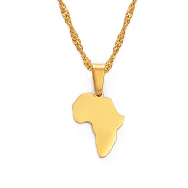 Africa Map Necklace - Etsy