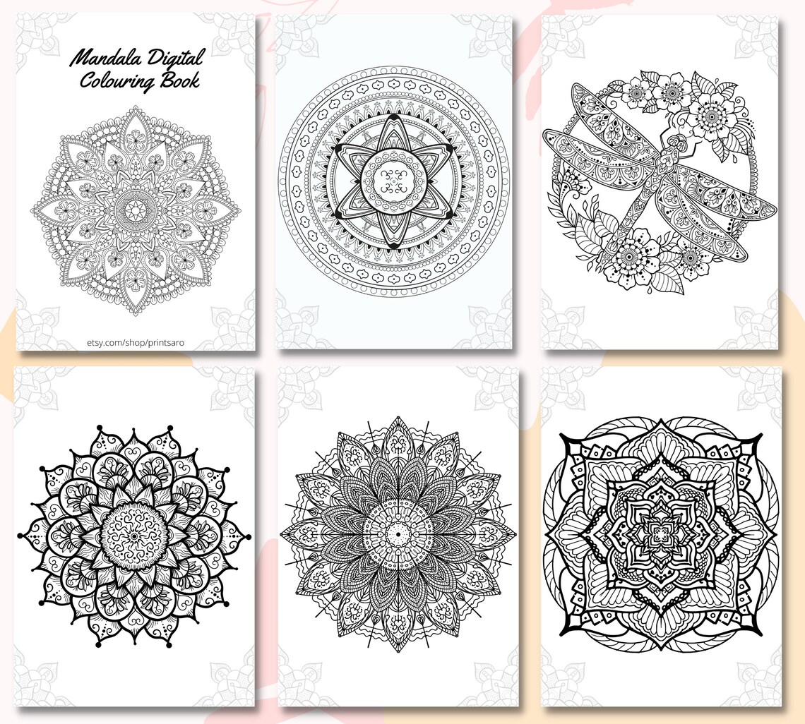 Mandala Digital Colouring Book | Mandala Colouring Pages | Colouring ...