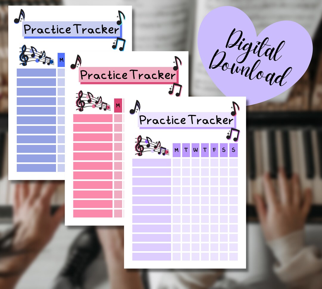Music Practice Tracker for All Instruments | Music Practice Journal - Etsy