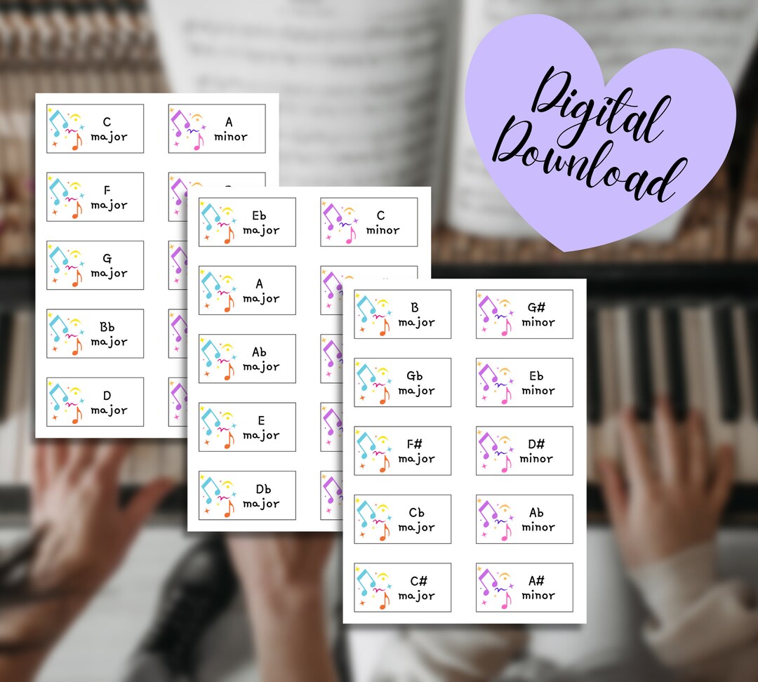 Music Scale Study Cards, Music Scale Memory Game, Printable Digital ...
