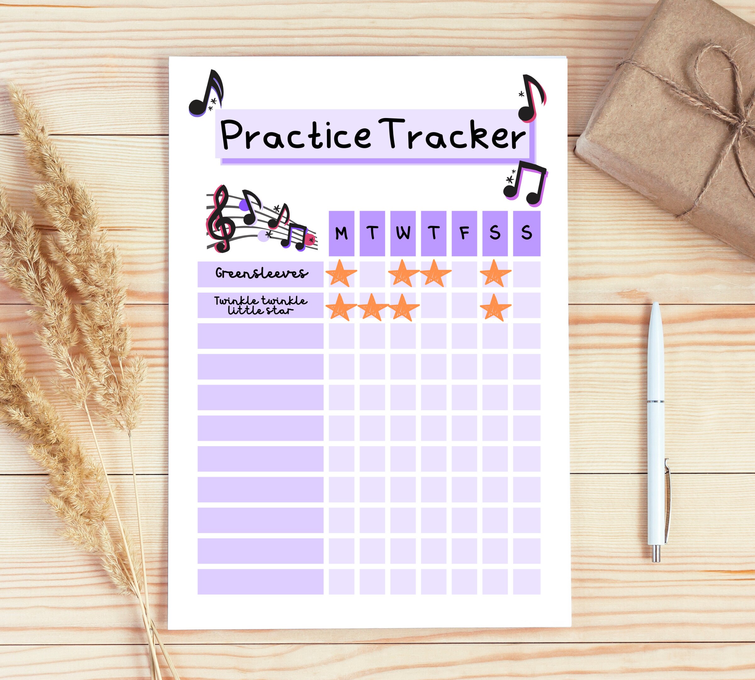 Music Practice Tracker for All Instruments | Music Practice Journal - Etsy