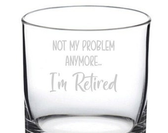 Retirement Rocks Glass - Etsy