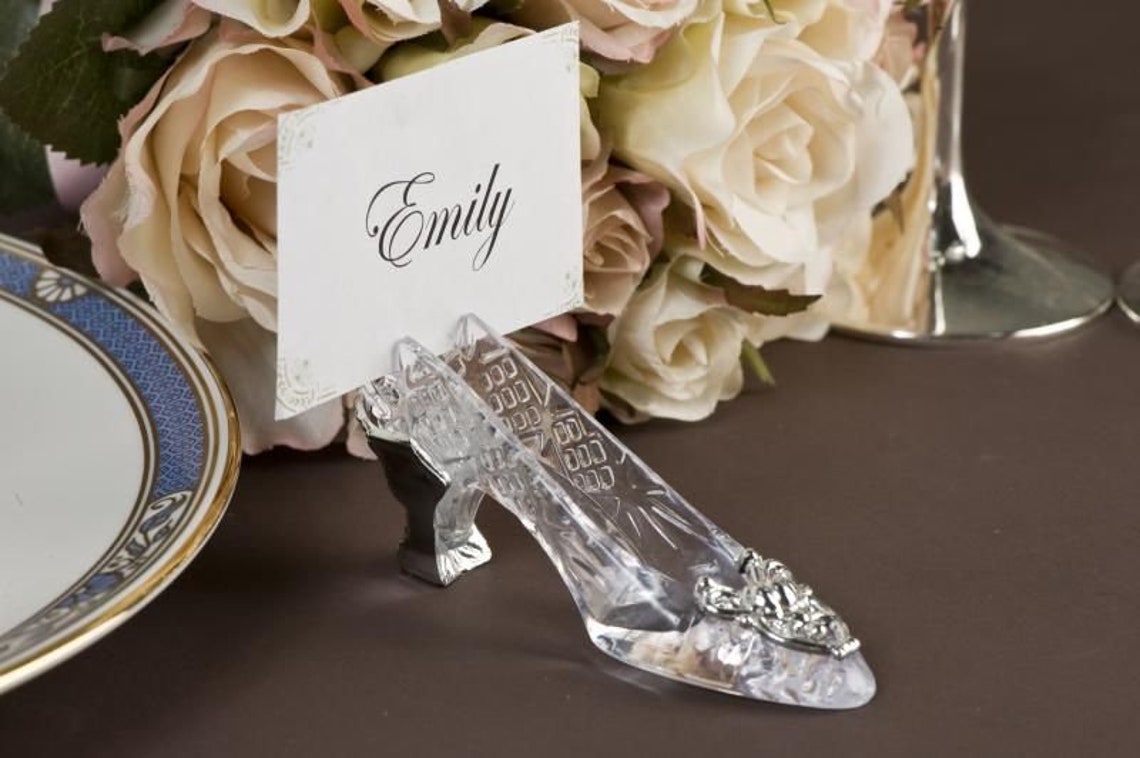 Pkg 24 Clear & Silver Plastic Cinderella Slipper Shoe Princess - Etsy