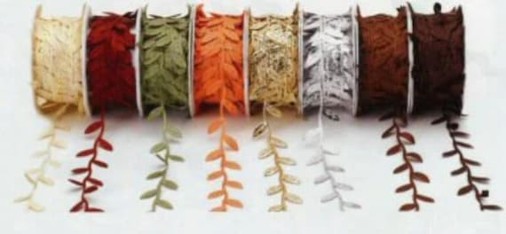 10 Yards Fall Autumn Leaf Trim 8 Color Choices | Etsy