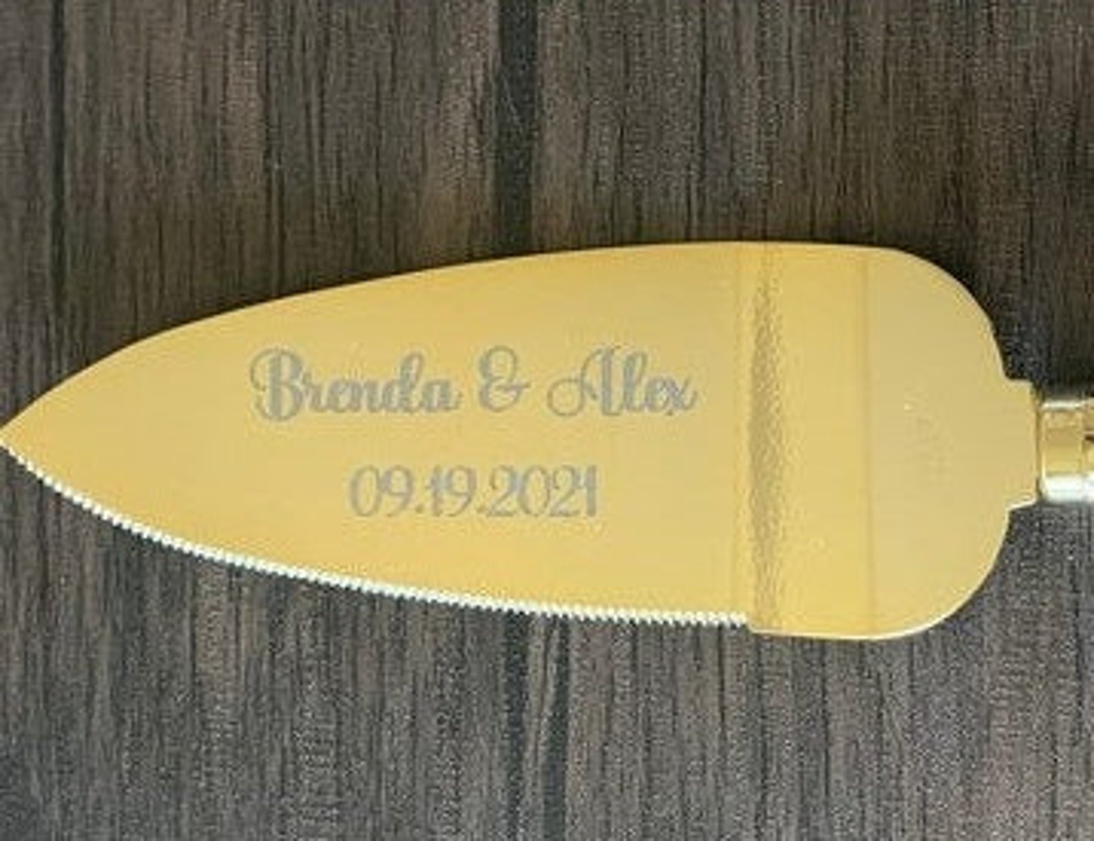 Personalized Simple Elegance Smooth Metallic Gold Server & - Etsy