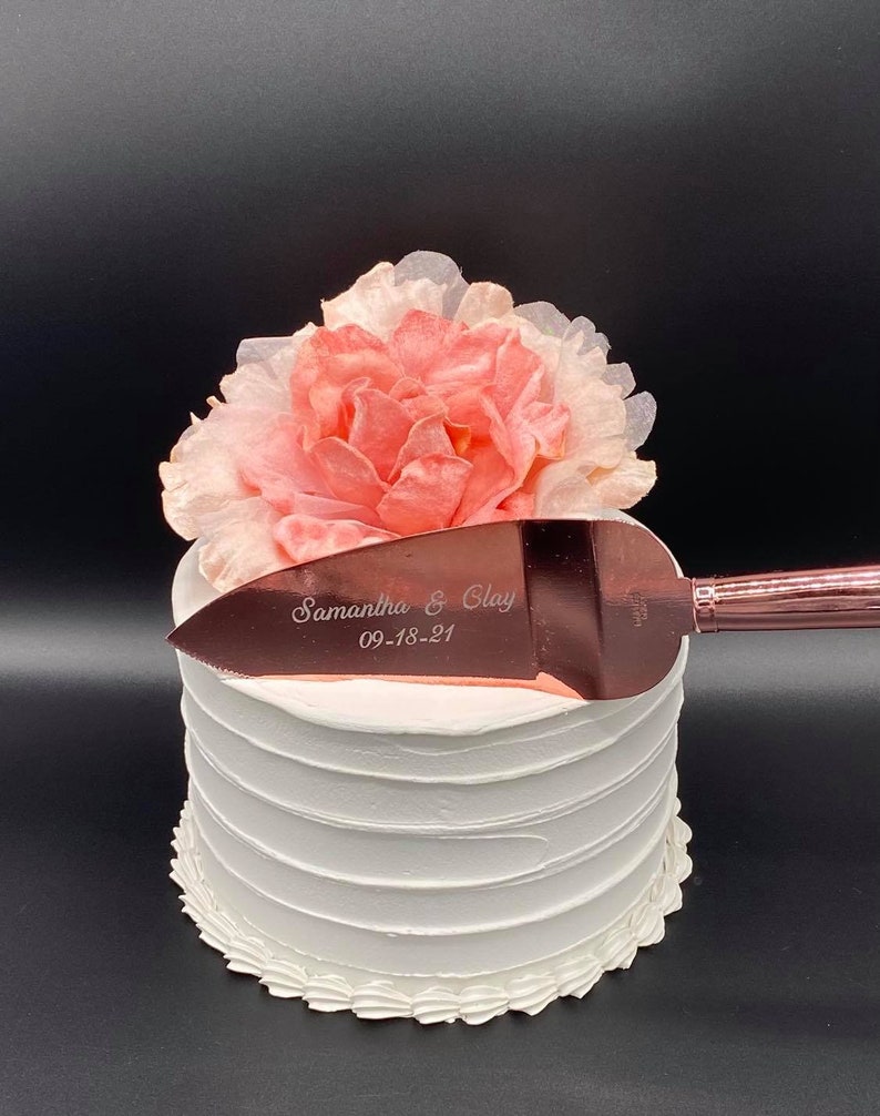 Personalized Simple Elegance Smooth Rose Pinky Gold Server & - Etsy