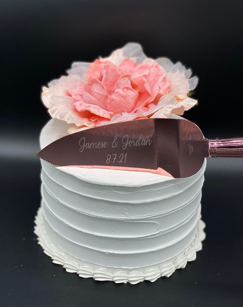 Personalized Simple Elegance Smooth Rose Pinky Gold Server & - Etsy