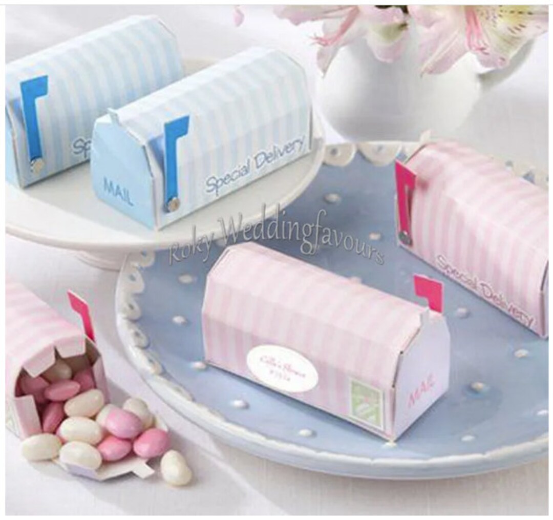 Special Delivery Mailbox Baby Shower Favor Box Boxes Pink or Blue - Pkg ...