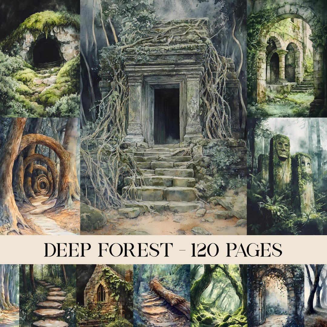 Deep Forest Pages, Forest Images, Watercolor, Nature Scenery ...