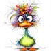 20 Frazzled Duck Clipart, Quirky Duck, Whimsical Duck, High Quality ...