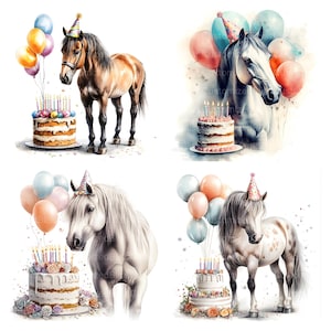 15 Horse Birthday Clipart, Birthday Horse Clipart, Horse Birthday Party ...