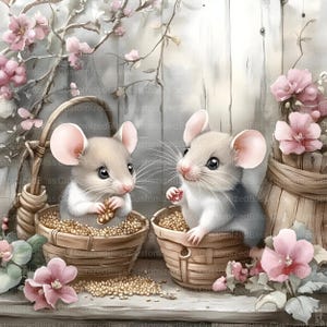 20 Cute Mice Family Clip Art, Mouse Clipart, Mice Clipart, Rodents ...