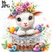 16 Easter Lamb, Easter Clipart, Easter Egg Clipart, Easter Prints ...
