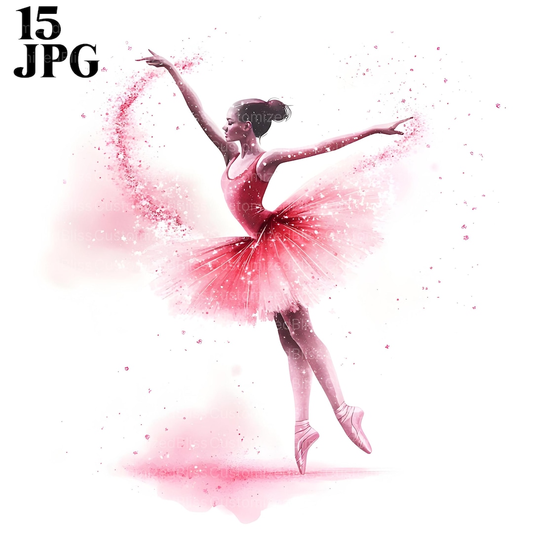 15 Ballet Dancer Clipart, Ballerina Clipart Bundle, Ballet Performance ...