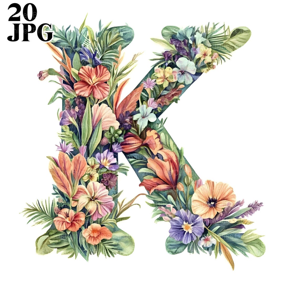 20 Letter K Clipart, Alphabet Clipart, Alphabet Print, High Quality ...