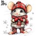 16 Cute Mouse Clipart, Snow Clipart, Snowflake Clipart, Winter Clipart ...