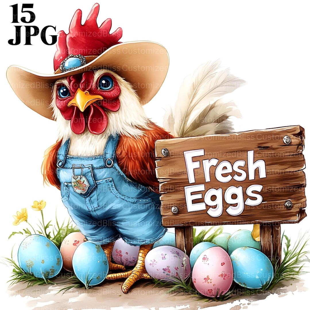 15 Farm Fresh Eggs Clipart, Farm Sign, Rooster Clipart, Farm Clipart ...