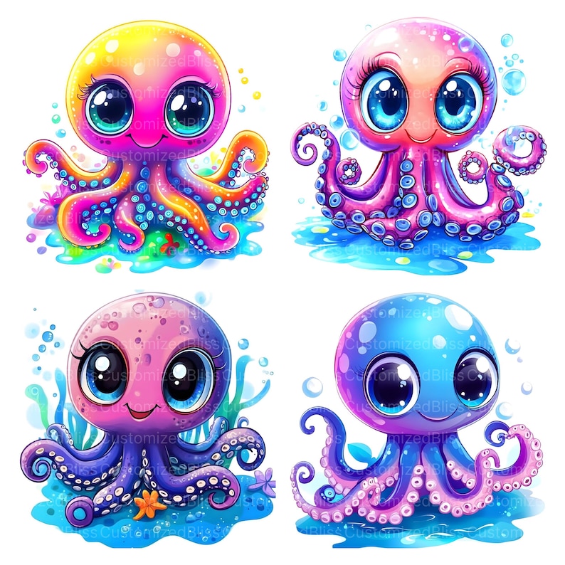 15 Cute Octopus Clipart, Octopus Graphic, Octopus Design, Octopus Craft ...