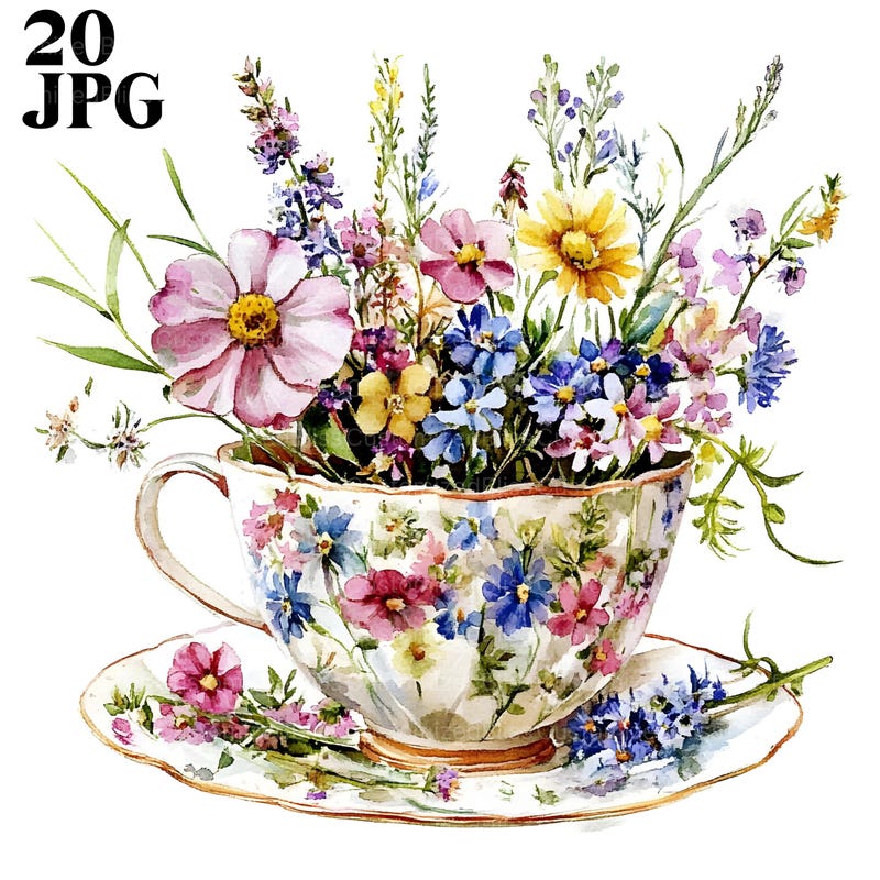 Tea Cup Spring Flower - Etsy